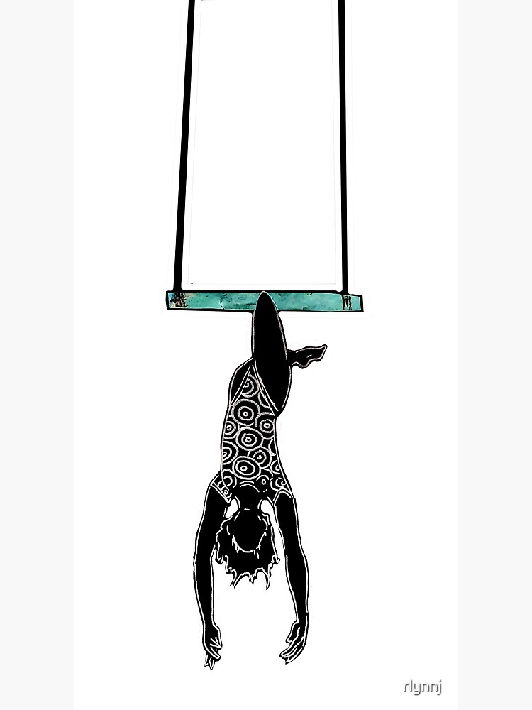 "Single Leg Hang Trapeze inverted (Drown in Maroon Light)" Greeting ...