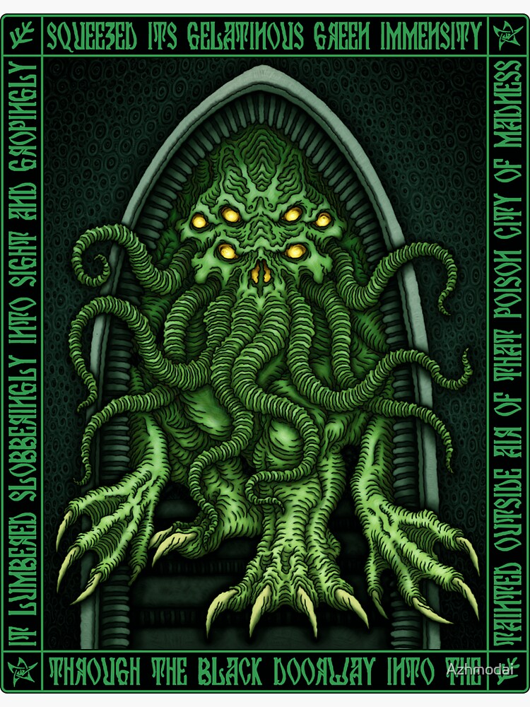 "Cthulhu Icon - Azhmodai 2020" Sticker by Azhmodai | Redbubble