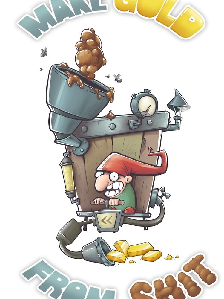 "Bowel movements gold poop machine dwarf goblin money business" iPhone ...