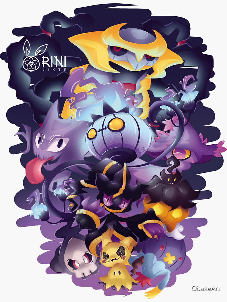 "Ghost Type" Sticker for Sale by ObakeArt | Redbubble