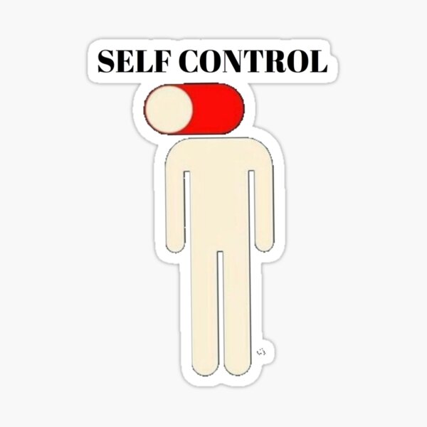 "self cotrol" Sticker for Sale by lucaadecesare | Redbubble