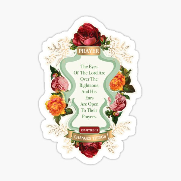 "prayer changes things, christian print" Sticker for Sale by ...