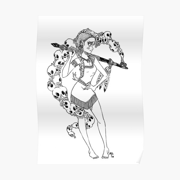 Indian Pin Up Girl Poster For Sale By Shinobee Redbubble