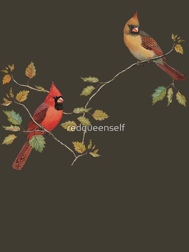 "Cardinal Couple" T-shirt by redqueenself | Redbubble