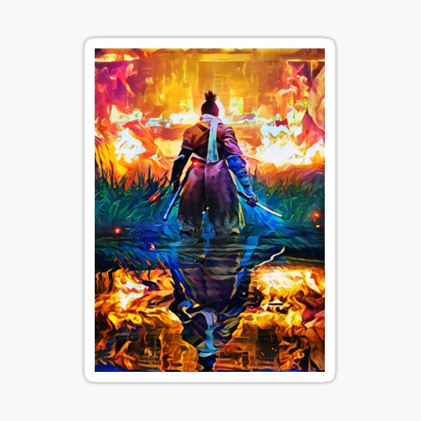 "Master Fire Sekiro" Sticker for Sale by chrishbk67 | Redbubble