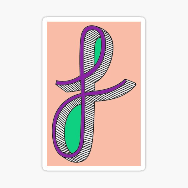 "Letter F" Sticker for Sale by Simon-Radiant | Redbubble
