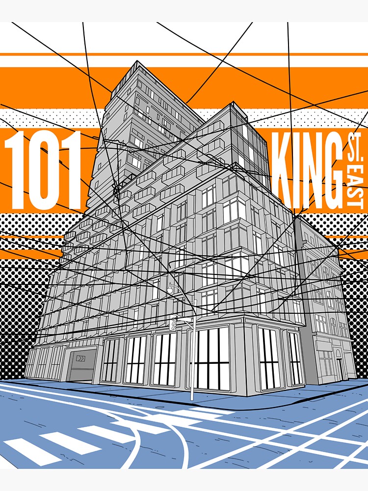 "Toronto City Blueprint - King St. East" Sticker for Sale by ...