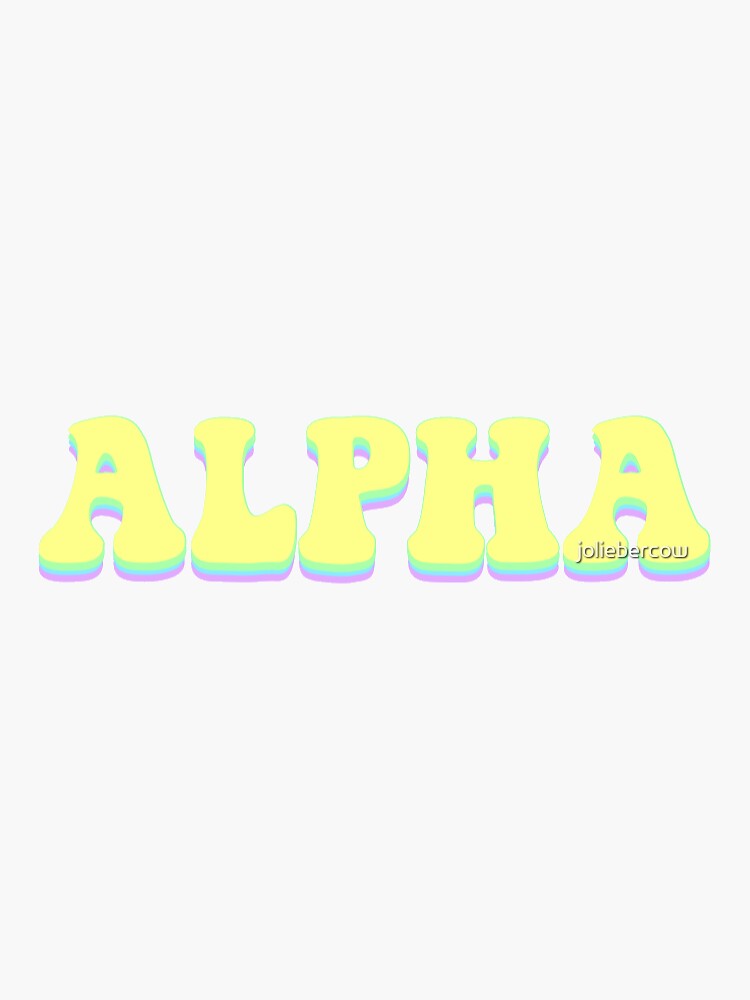 "retro rainbow alpha v.2" Sticker by joliebercow | Redbubble