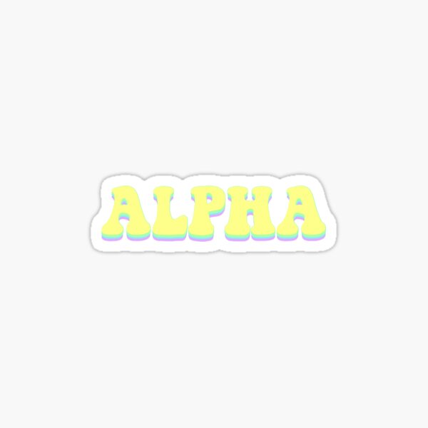 "retro rainbow alpha v.2" Sticker by joliebercow | Redbubble
