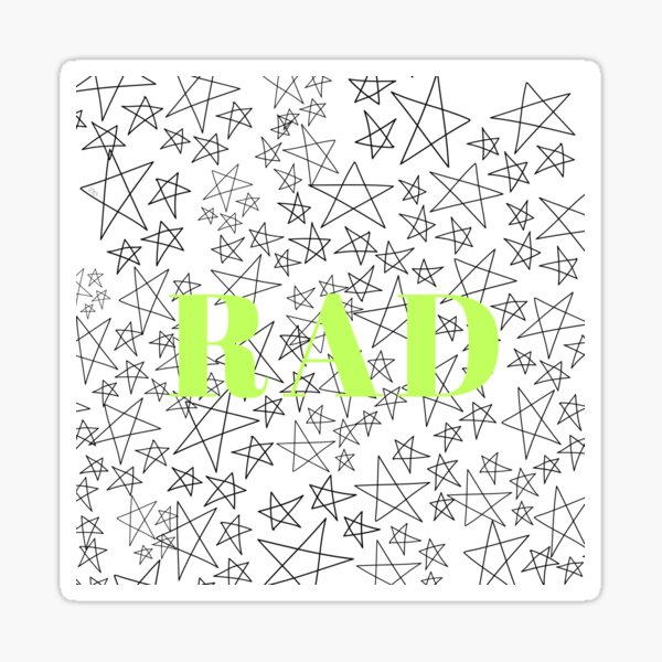 "Rad Sticker" Sticker by emmagoodman1 | Redbubble
