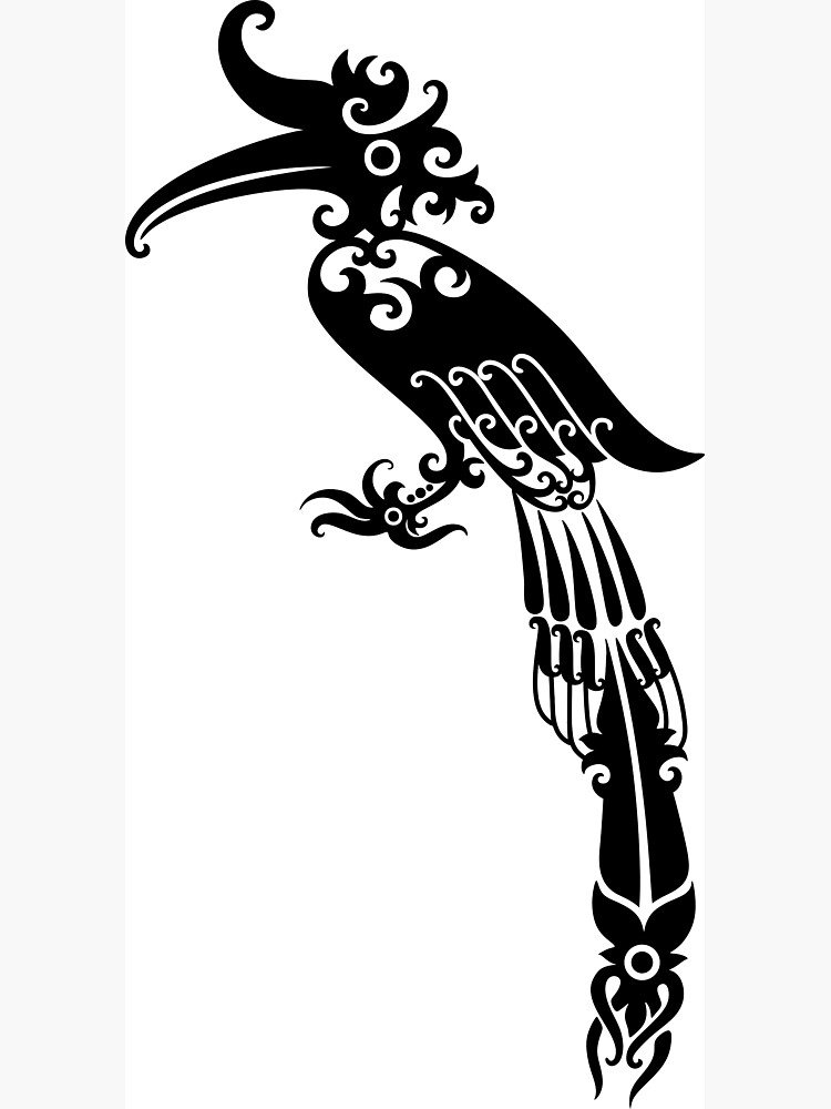 "dayak hornbill motif" Poster for Sale by ashran | Redbubble