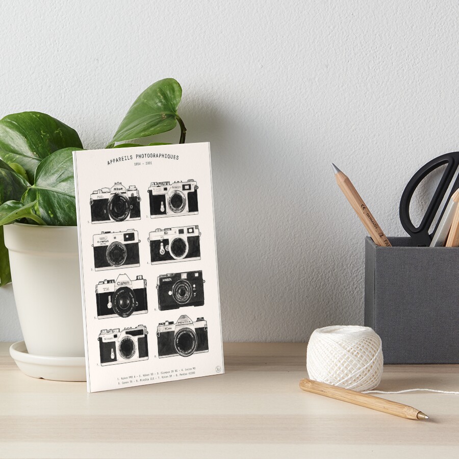 "Vintage Cameras Collection" Art Board Print by florentbodart | Redbubble