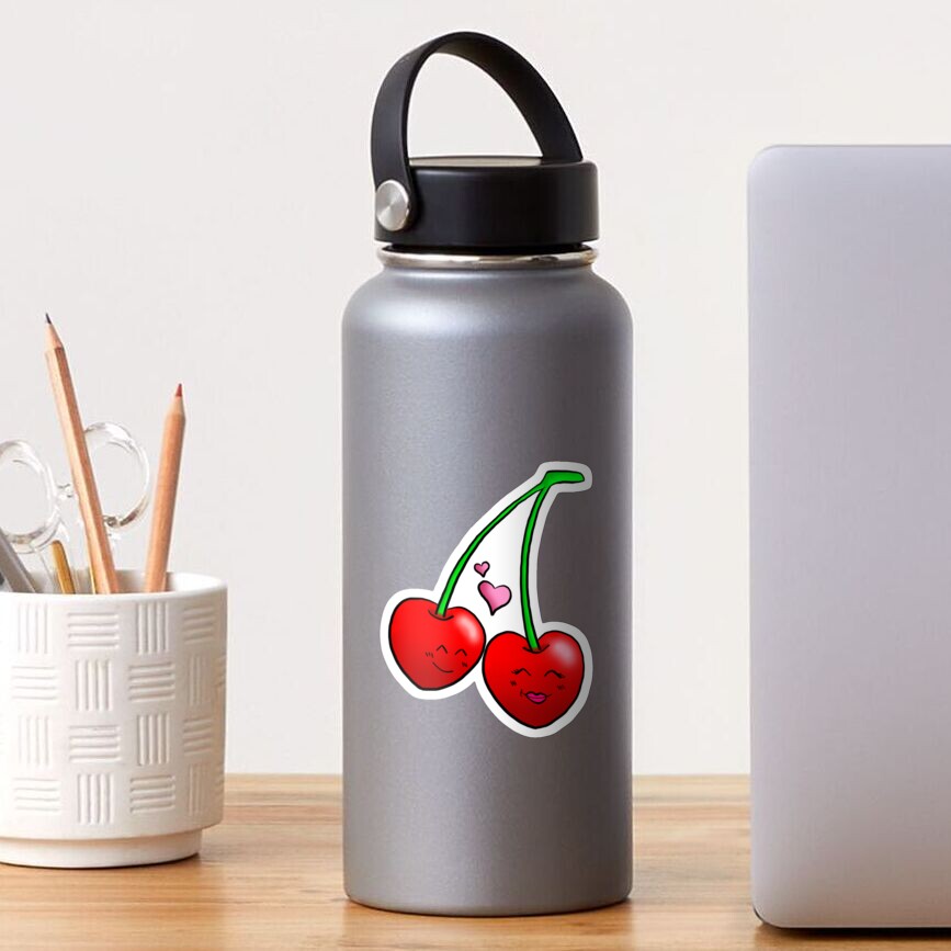 "cute cherry - digital art" Sticker for Sale by NadaAdel | Redbubble