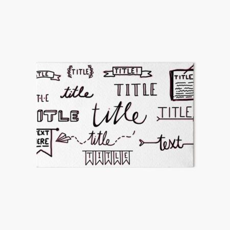"Fancy Titles" Art Board Print for Sale by Robert-Mechura | Redbubble