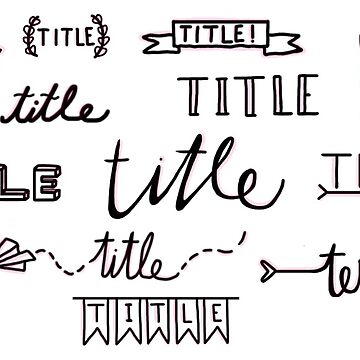 "Fancy Titles" Art Board Print for Sale by Robert-Mechura | Redbubble