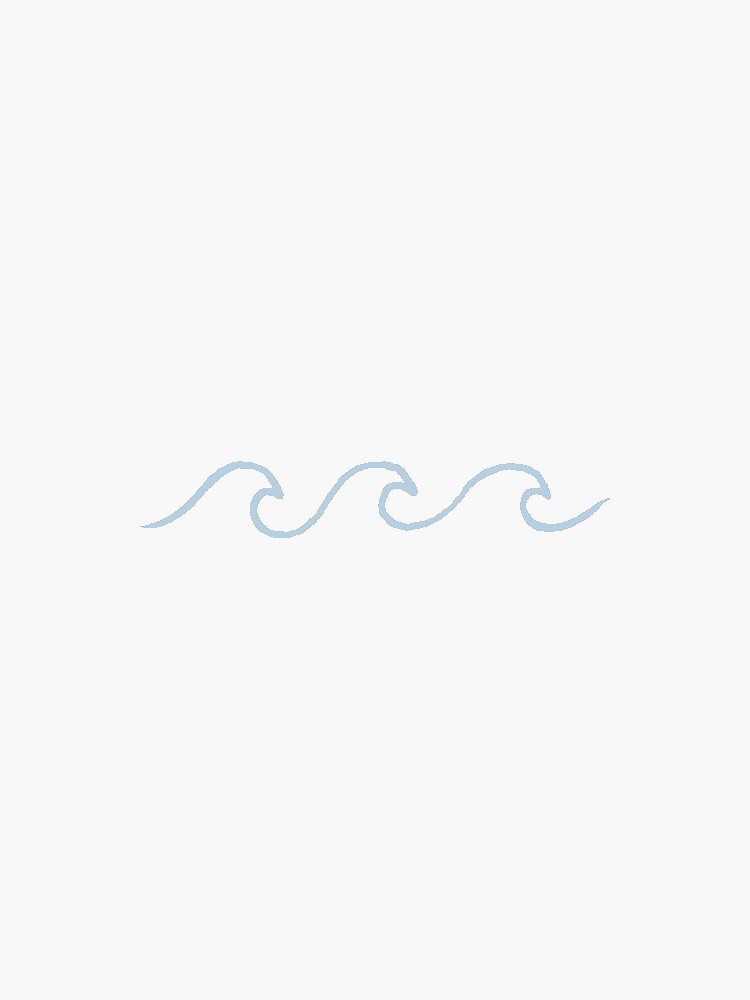 "Simple Blue Wave" Sticker by ssunnystickerss | Redbubble