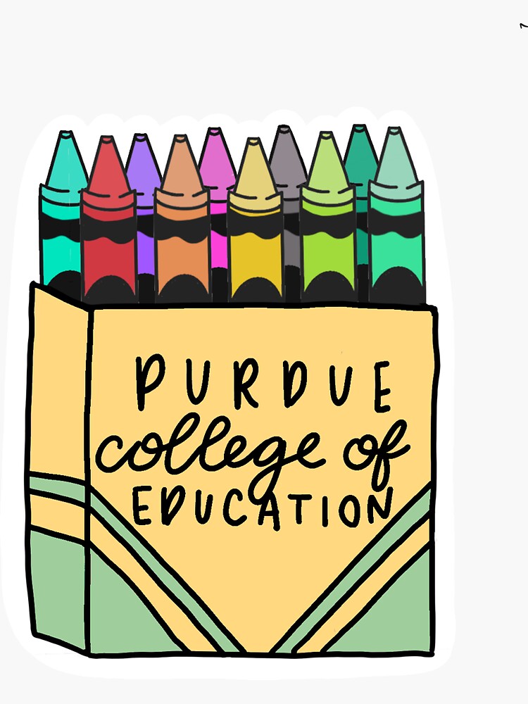 "Purdue College of Education Crayon Box" Sticker for Sale by jadahrose ...