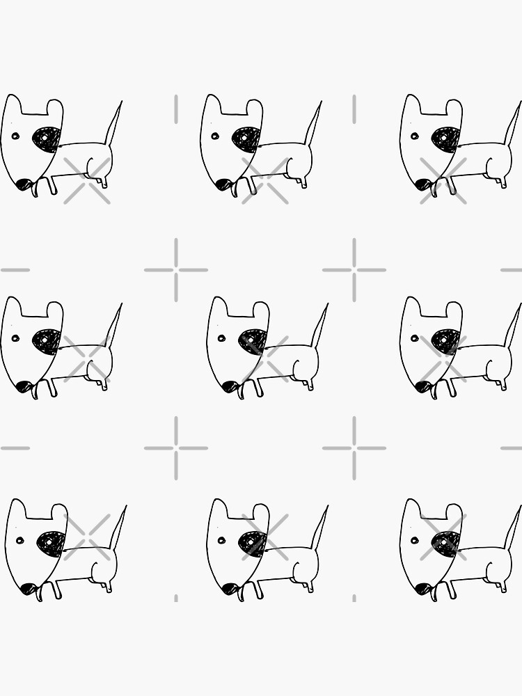 "Dog drawing" Sticker by OkihanaShop | Redbubble