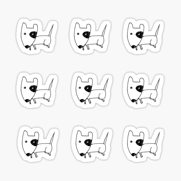 "Dog drawing" Sticker by OkihanaShop | Redbubble