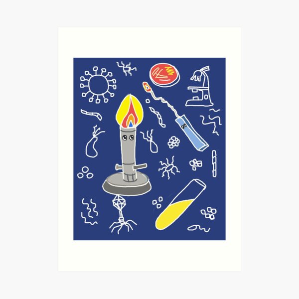 "Microbiology Lab Bunsen Burner Loop Flame" Art Print by LouisianaLady ...