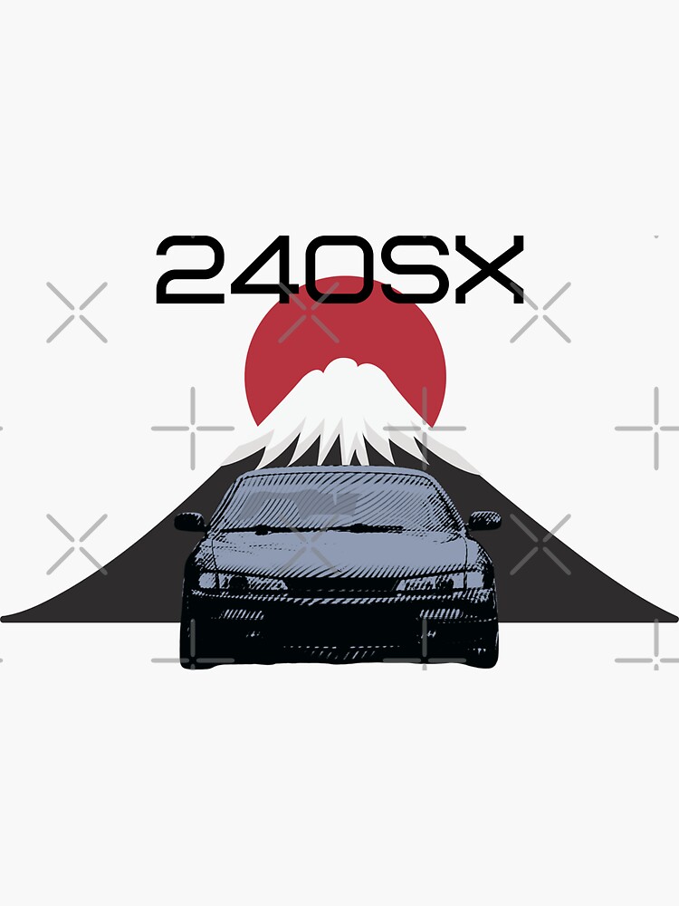 "240SX Jdm Mountain Peak" Sticker by Lawwg | Redbubble