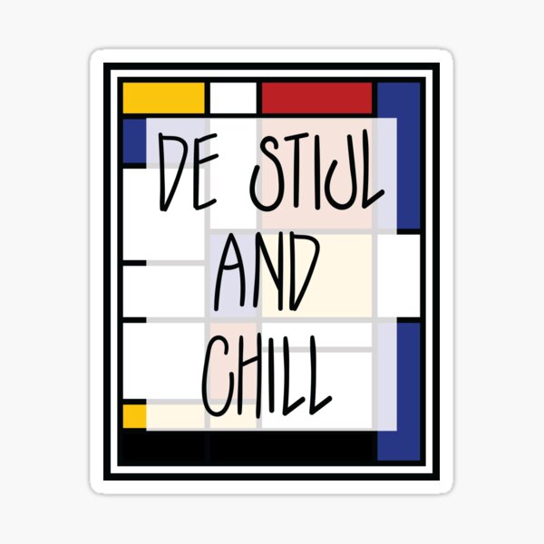 "De Stijl and Chill" Sticker by badsticks | Redbubble