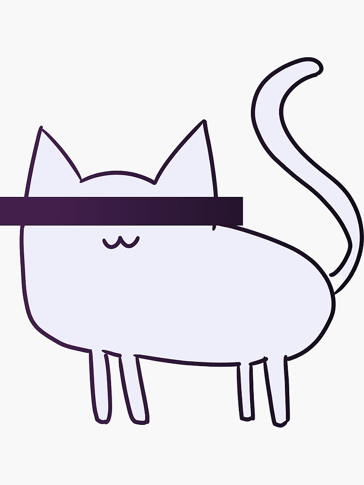 "Censor Bar Cat" Sticker for Sale by xXPizzaLycanXx | Redbubble