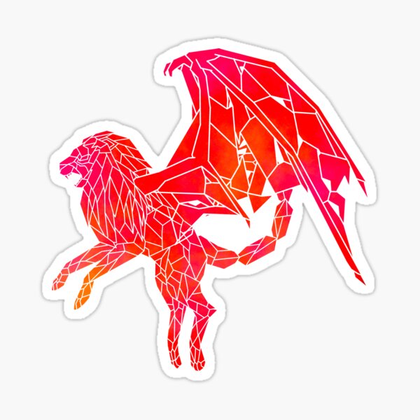 "Geometric Manticore" Sticker by KirinQilin | Redbubble