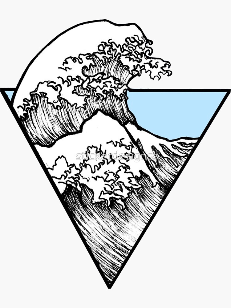"Tidal wave design" Sticker for Sale by stickerdesignss | Redbubble