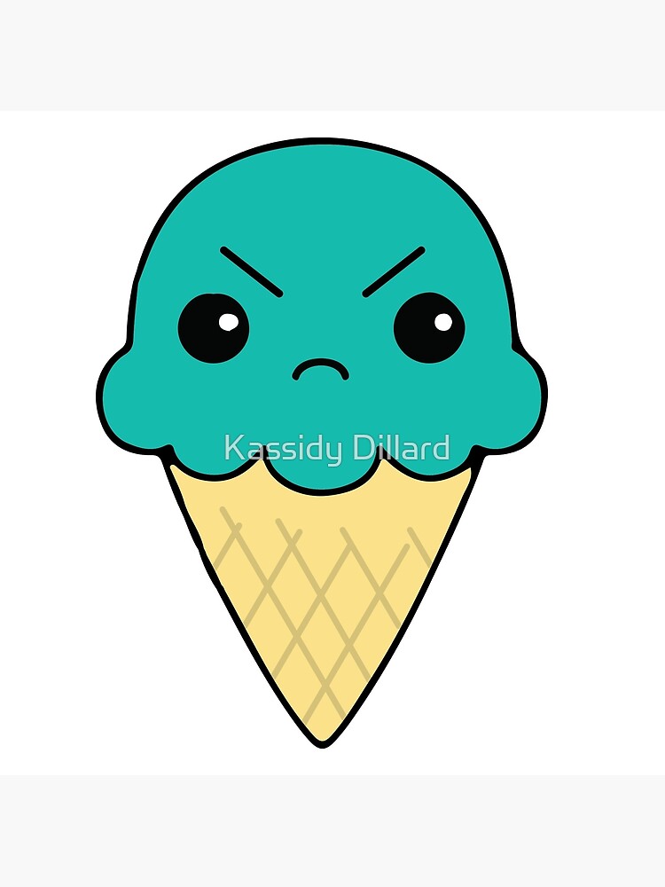 "Angry Ice Cream" Poster for Sale by kasdillard | Redbubble