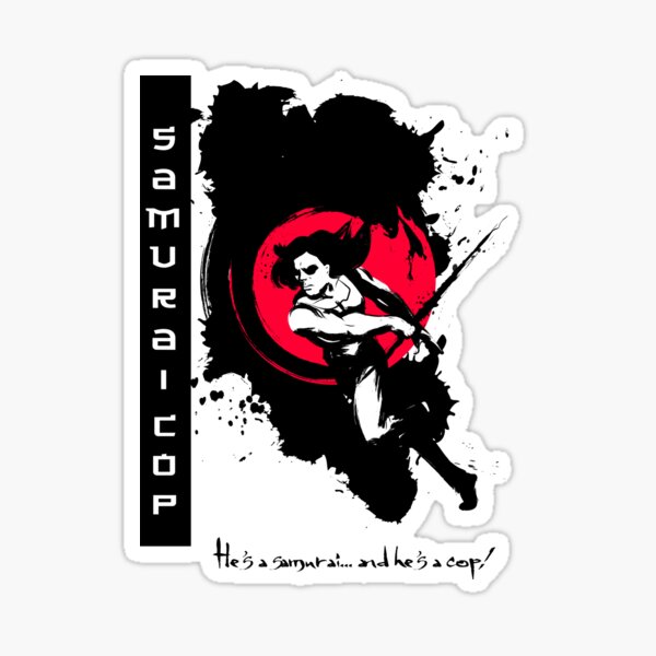 "Joe the Samurai Cop" Sticker by ColletteMunk | Redbubble
