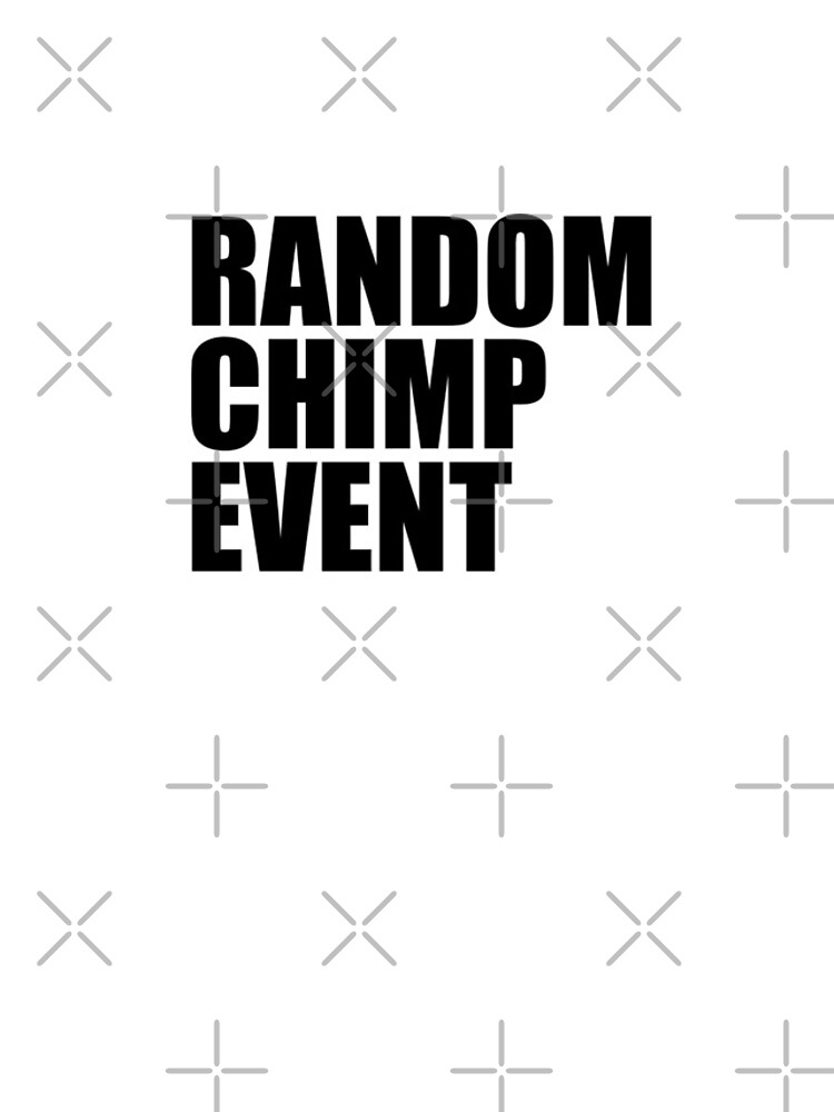 "RANDOM CHIMP EVENT TEXT IMPACT FONT MEME " iPhone Case for Sale by ...