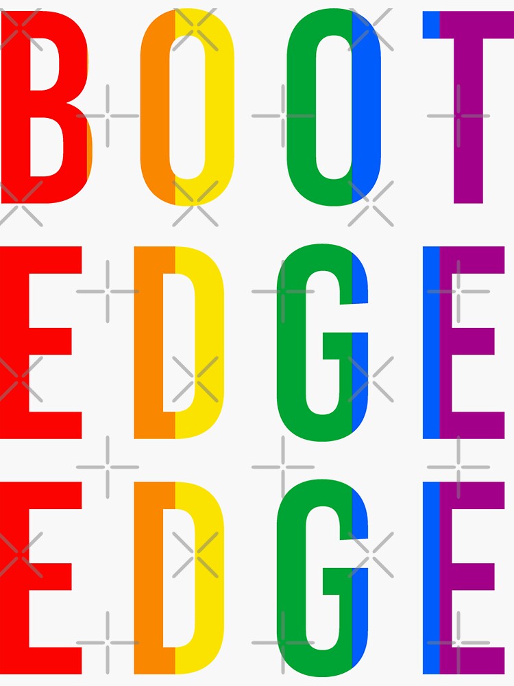 "Boot Edge Edge Pride" Sticker for Sale by popdesigner | Redbubble