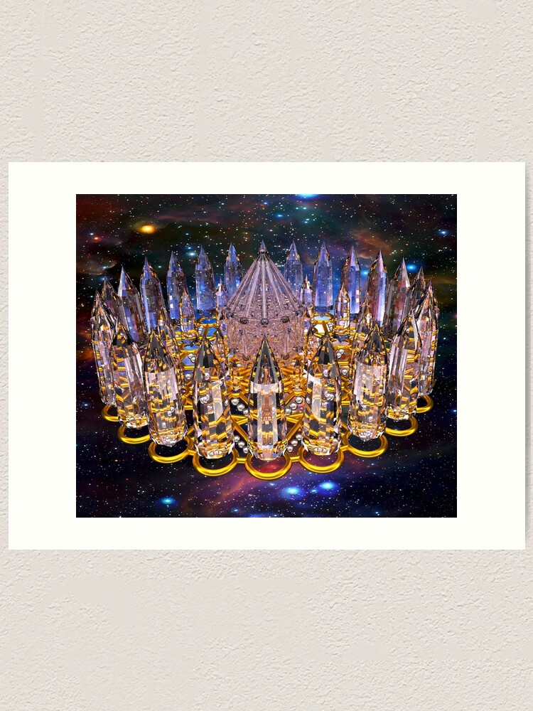 "Crystal Merkaba Matrix Stargate" Art Print by Niels-Bagchus | Redbubble