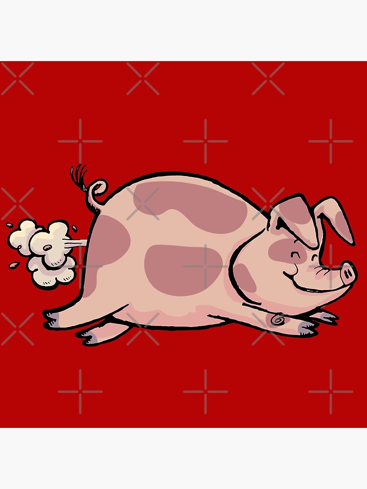 "Pig in running with fart power" Art Print for Sale by duxpavlic ...