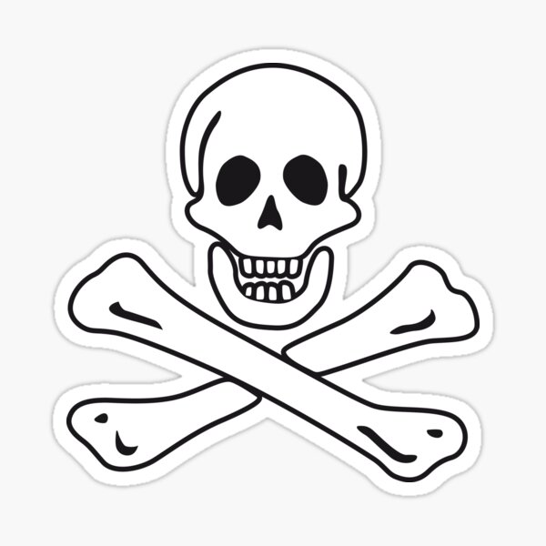 "Pirate jolly roger" Sticker for Sale by t335 | Redbubble