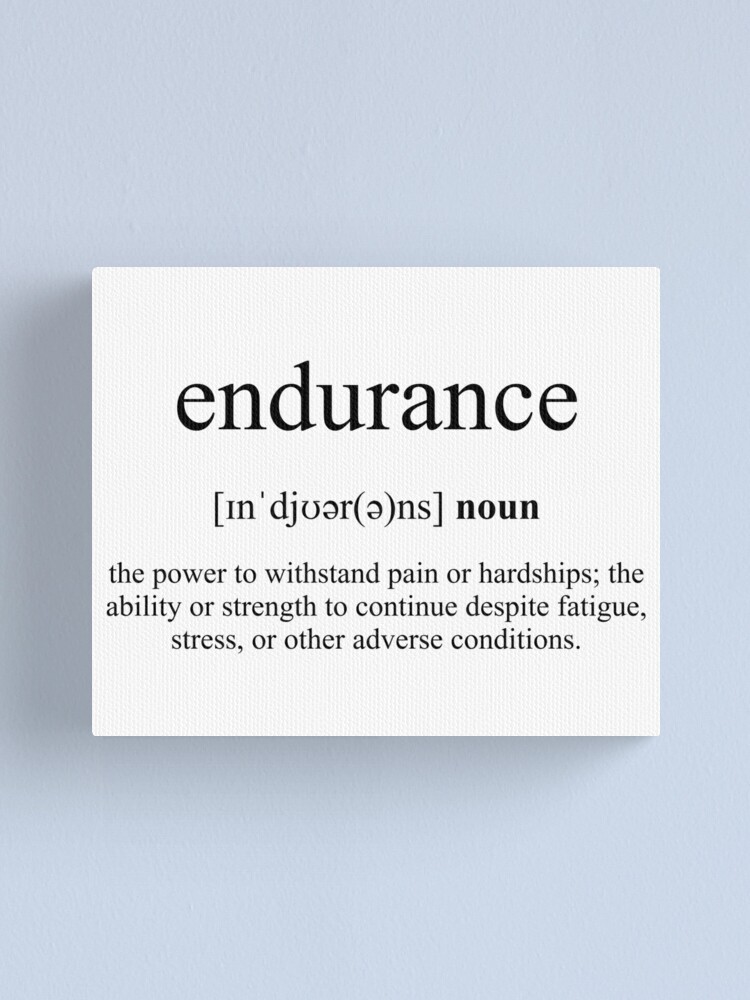 Endurance Definition Dictionary Collection Canvas Print