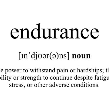 "Endurance Definition | Dictionary Collection" Poster by Designschmiede ...