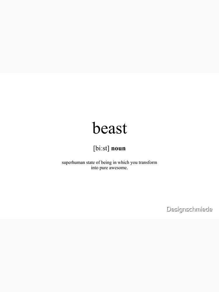 "Beast Definition | Dictionary Collection" Bath Mat for Sale by ...