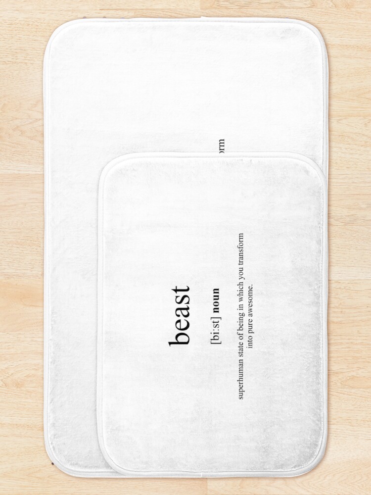 "Beast Definition | Dictionary Collection" Bath Mat for Sale by ...