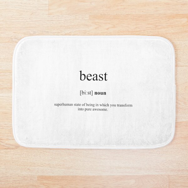 "Beast Definition | Dictionary Collection" Bath Mat for Sale by ...