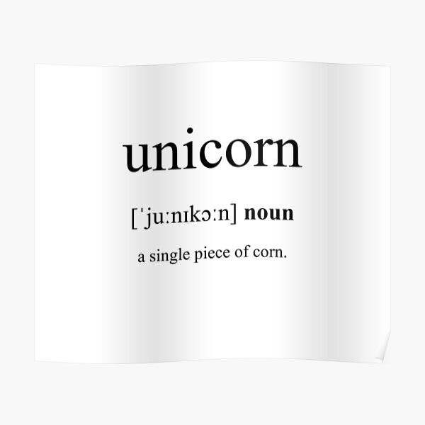 "Unicorn Definition | Dictionary Collection" Poster for Sale by ...