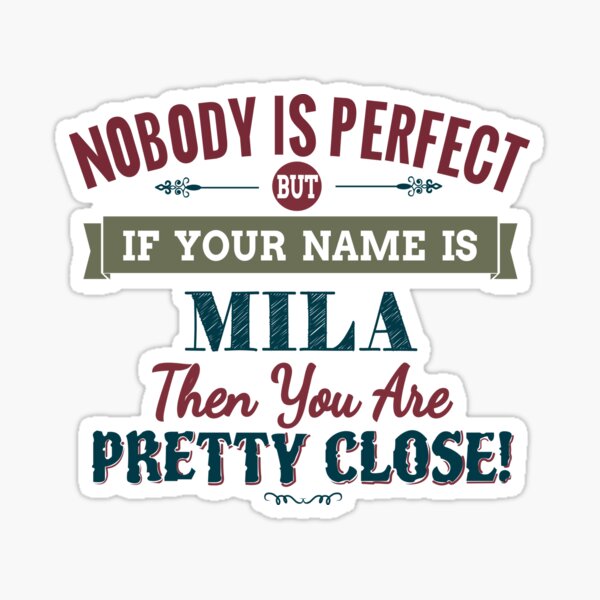 Mila Name Stickers | Redbubble