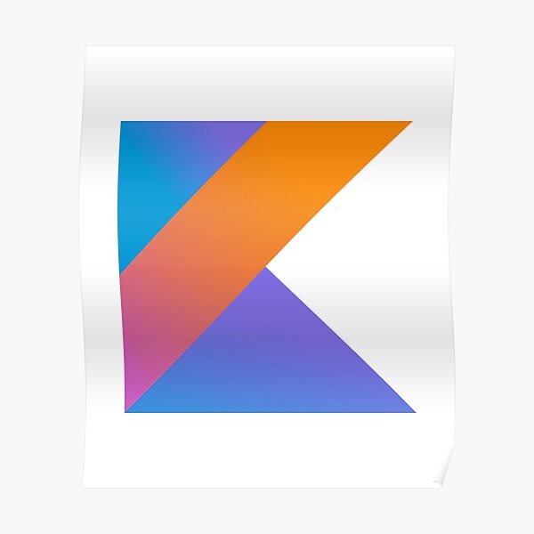 "Official Kotlin Logo for Android Software Developer: White" Poster by ...