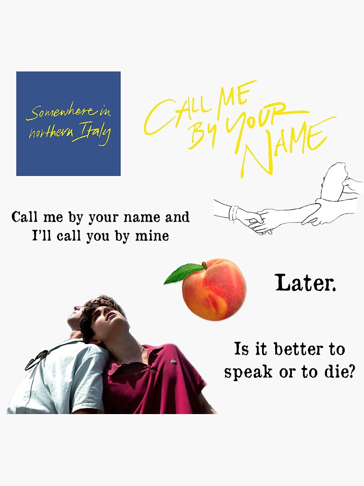 "Call me by your name sticker set" Sticker for Sale by aesthetics4you ...