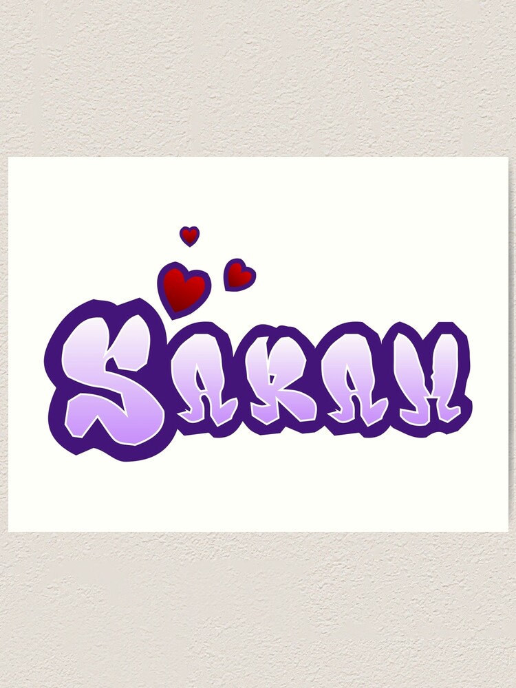 "Sarah Graffiti" Art Print for Sale by SalwaSAlQattan | Redbubble