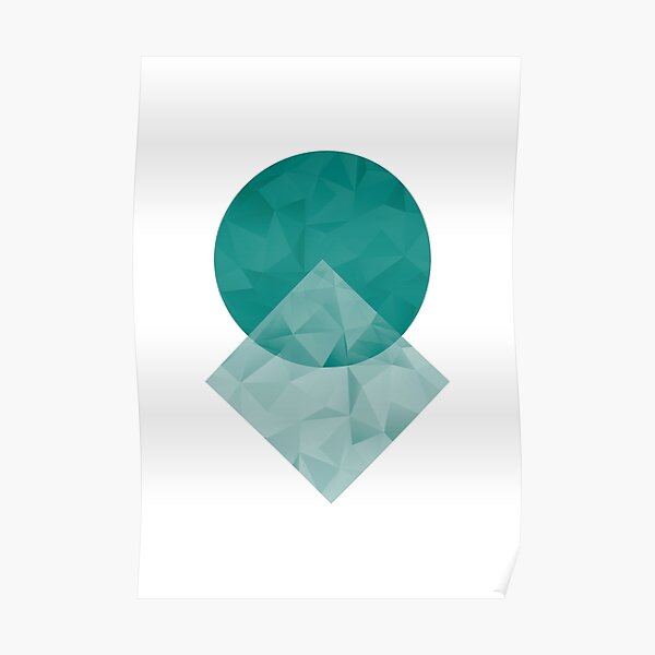 "Teal Geometric Shapes" Poster by thecraftysimian | Redbubble