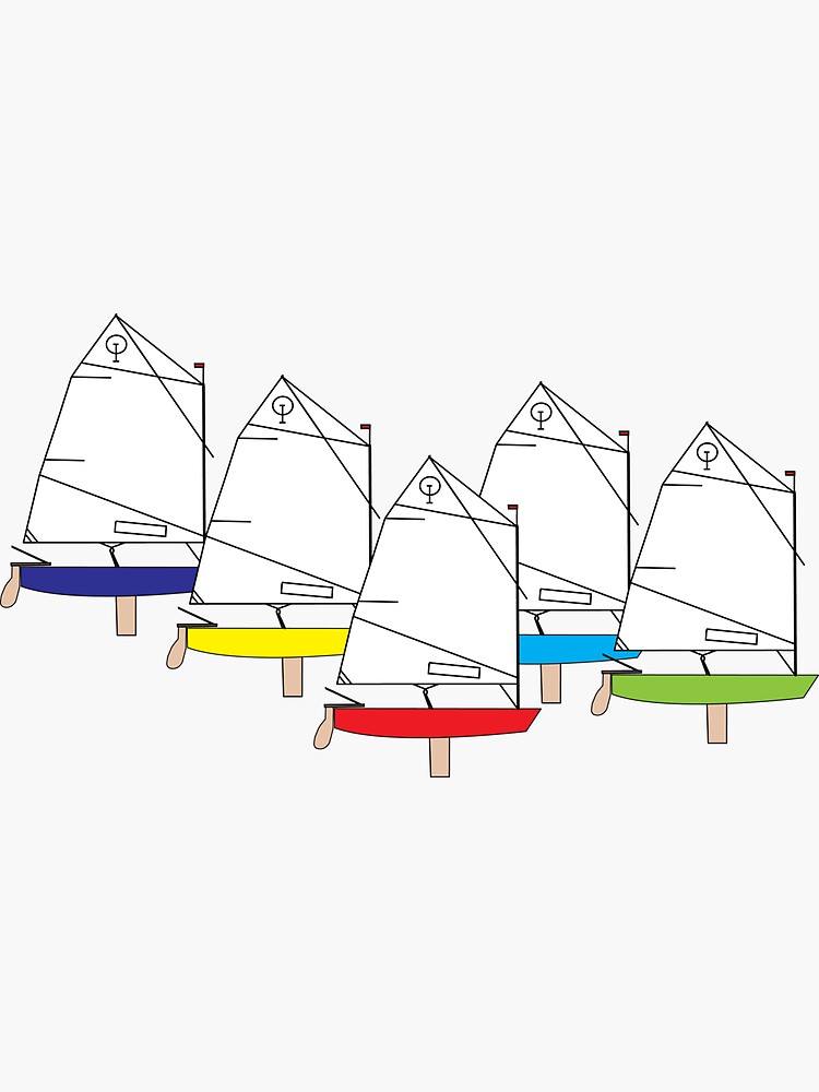 "Optimist Sailing Dinghy" Sticker for Sale by CHBB | Redbubble