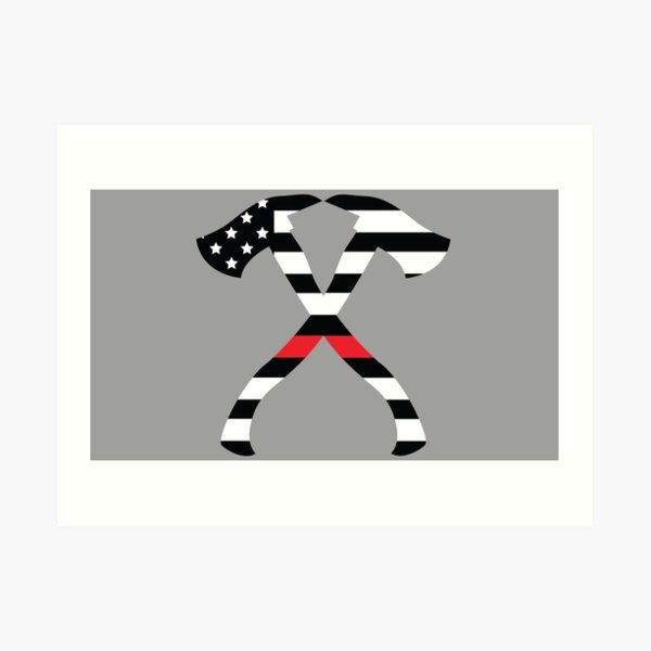 "Red Lives Matter: Axe" Art Print for Sale by CM-PD | Redbubble