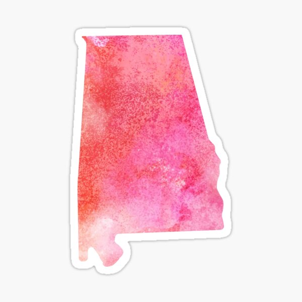 Alabama State Outline Stickers | Redbubble